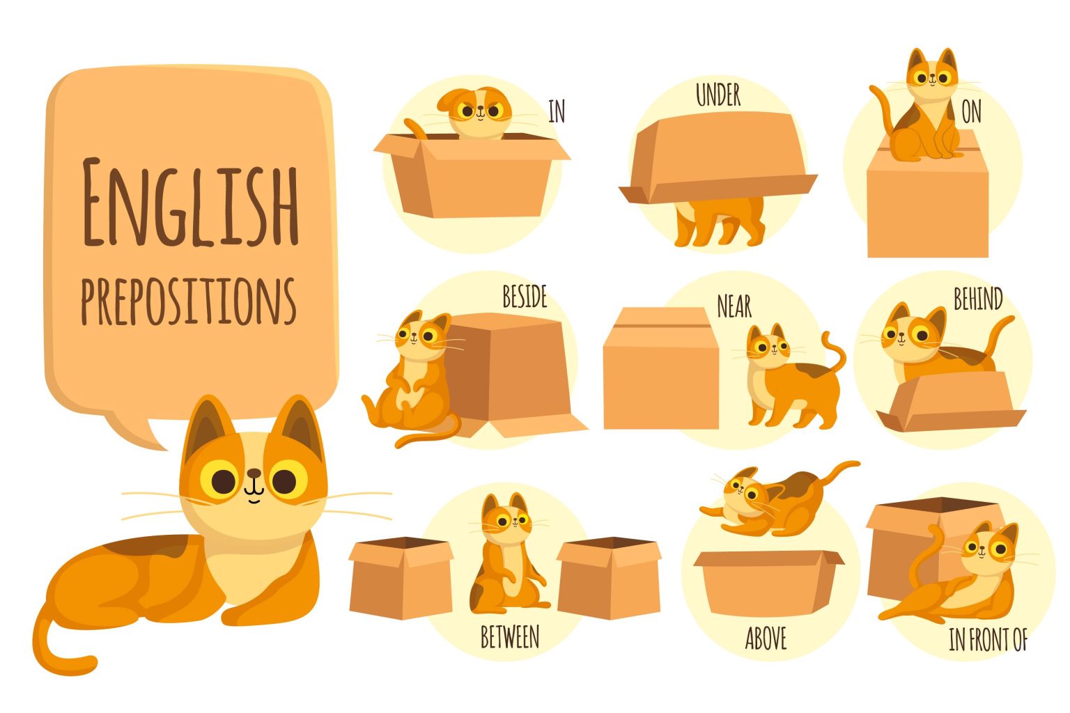 Preposiciones en inglés para niños